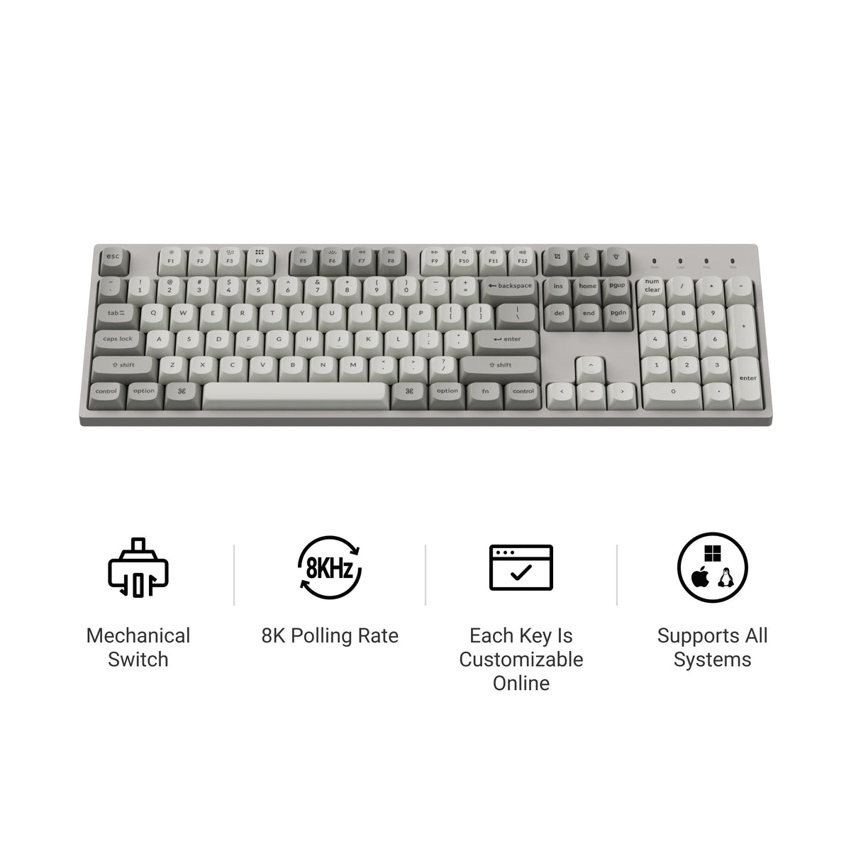 Keychron C2 Pro 8K QMK Wired Custom Mechanical Keyboard – Keychron New ...